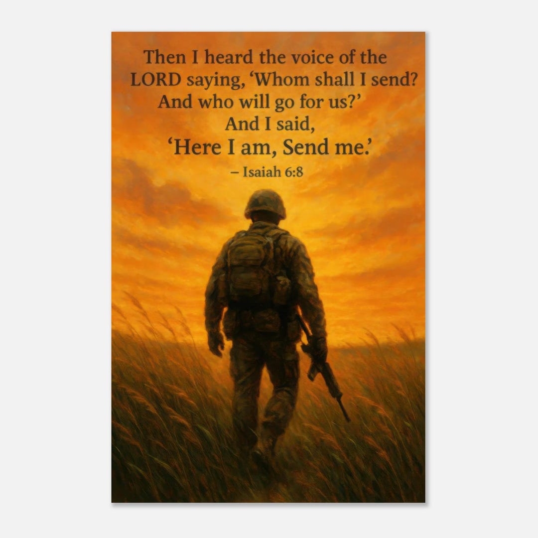 Here I Am Send Me Poster, Isaiah 6:8, Motivational Wall Art - Etsy