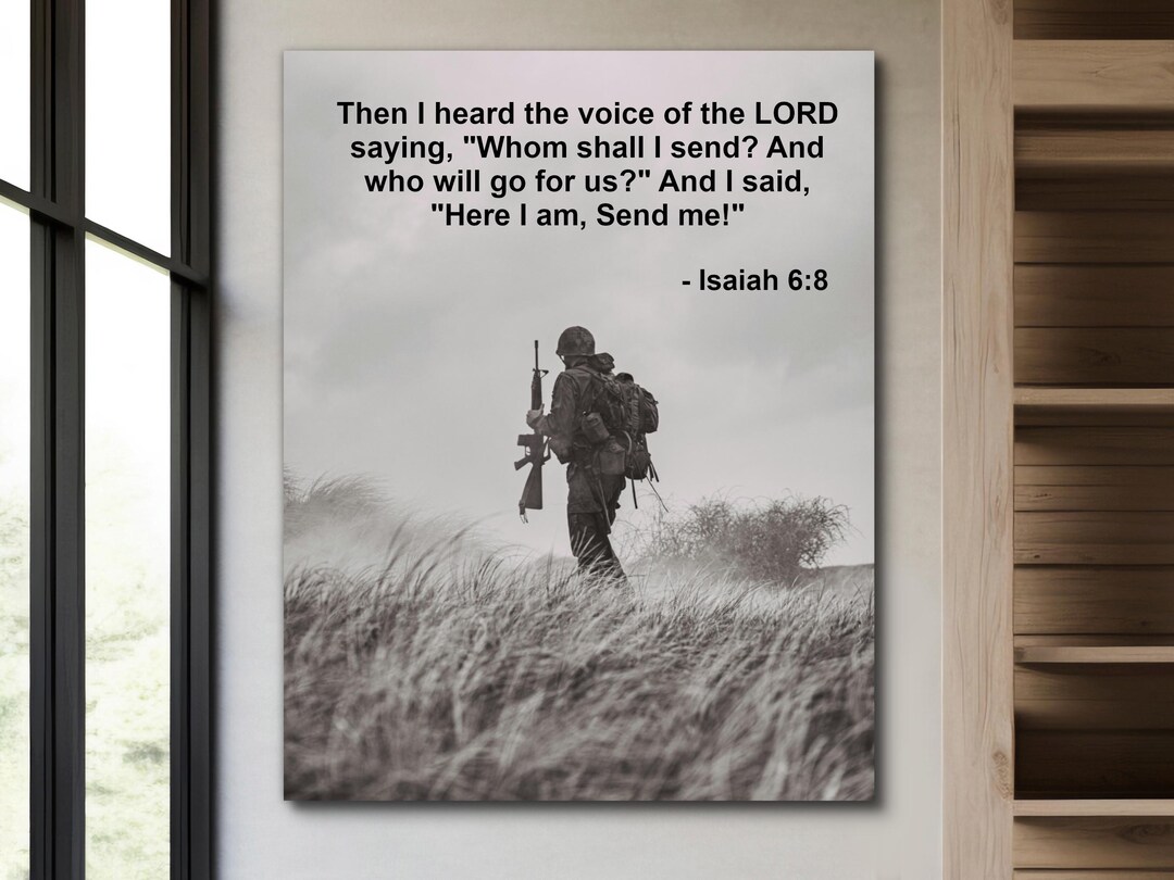 Military Soldier Wall Art Inspirational Bible Quote Motivational Dreams ...