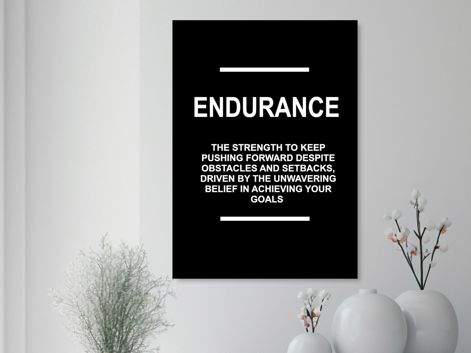 Endurance Definition Canvas Print, Motivational Office Wall Art - Etsy