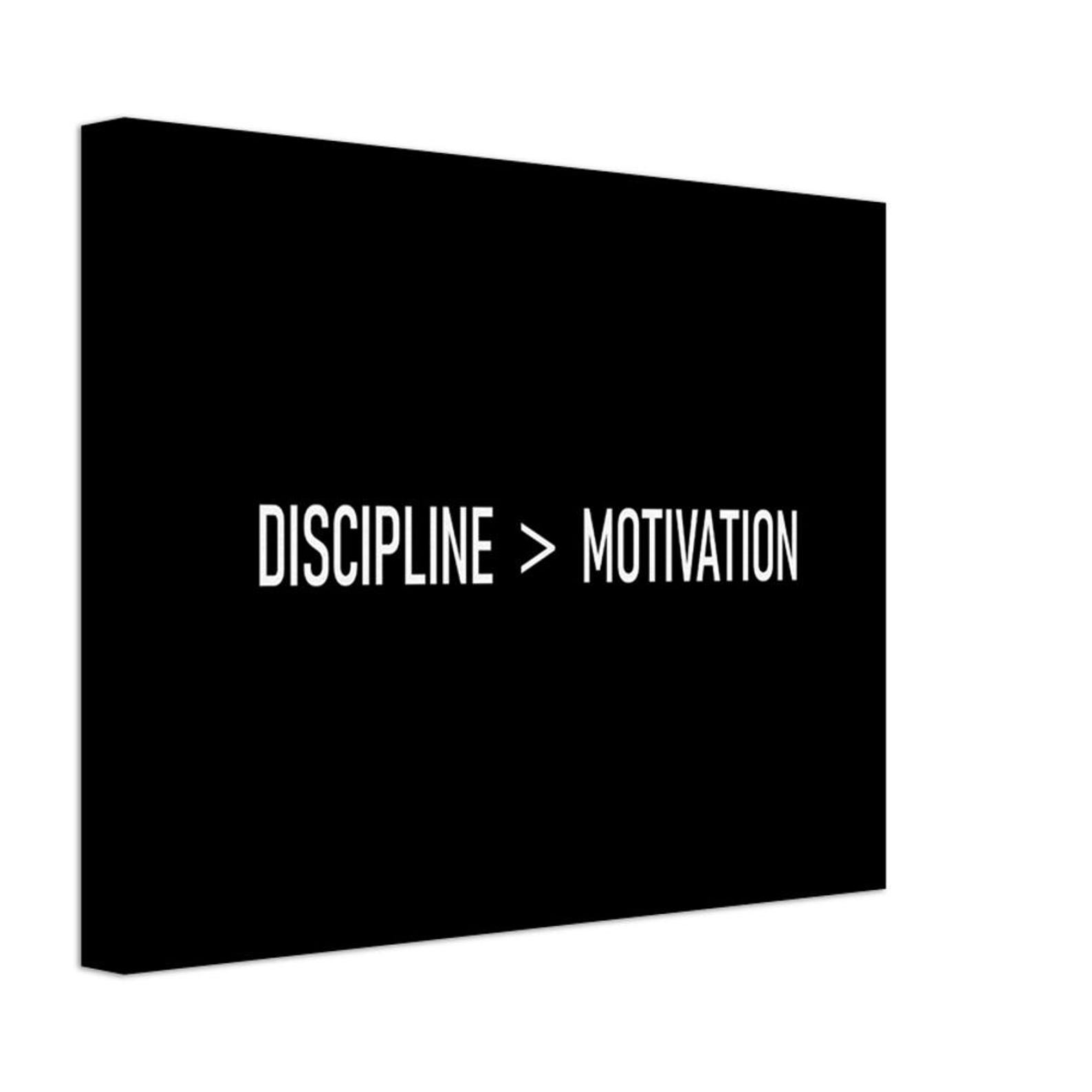 Discipline Over Motivation Canvas Print, Modern Office Art - Etsy