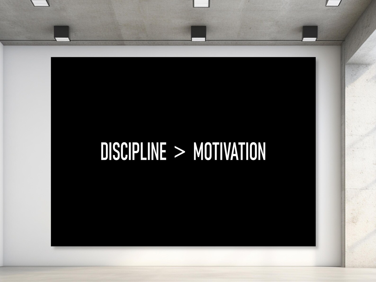 Discipline Over Motivation Canvas Print, Modern Office Art - Etsy