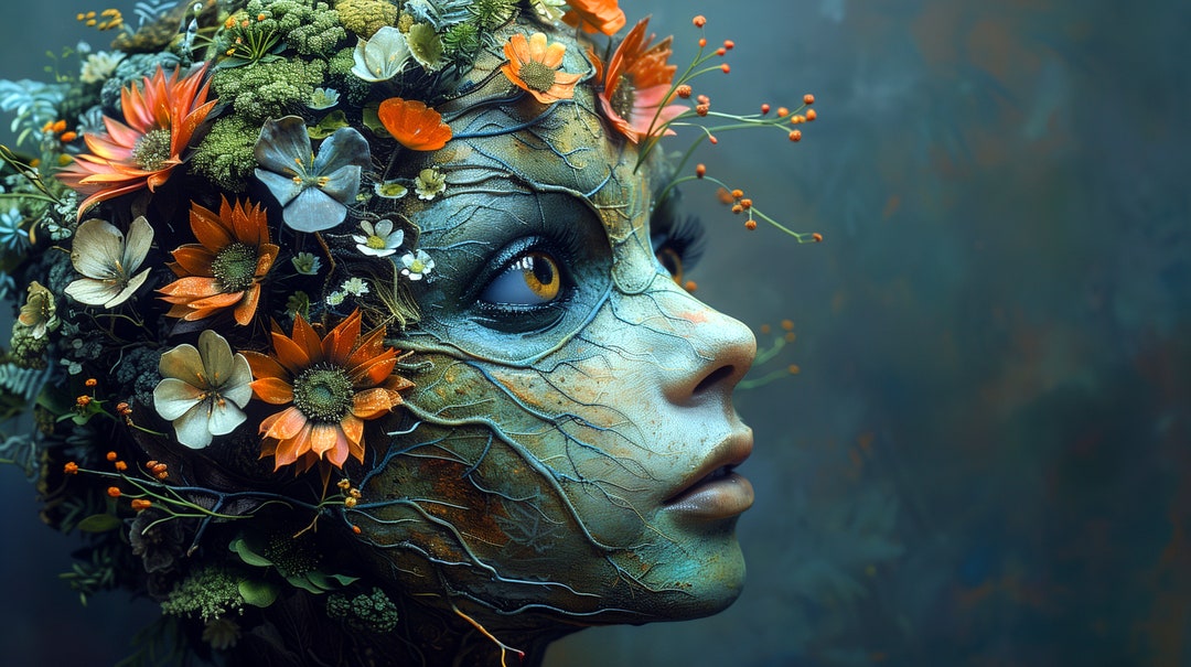 Enchanted Forest Nymph Art Print, Mystical Nature Spirit Wall Decor ...