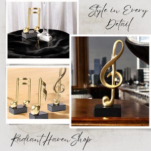 Musical Notes Simple Pattern Advanced Ornaments Resin Gifts Decor for ...
