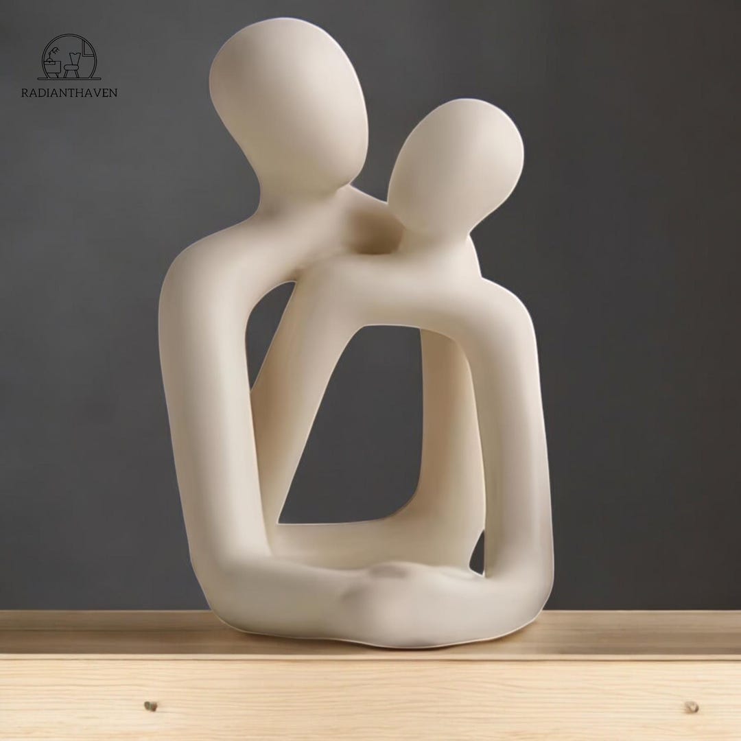 Ornament of Couple Resin Romantic Couple Sculpture Decoration for Home ...