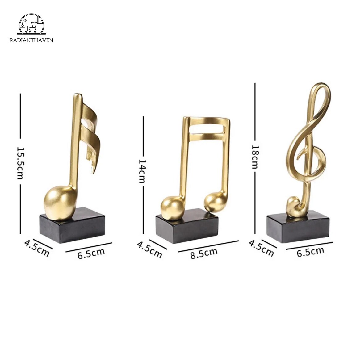 Musical Notes Set - Simple Resin Ornaments, Unique Gifts, Decor for ...