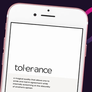 Tolerance Definition Print, Wall Art Prints, Digital Download, Quote ...