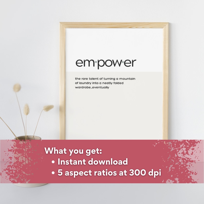 Empower Inspirational Quote Art Print Downloadable Minimalist Digital ...