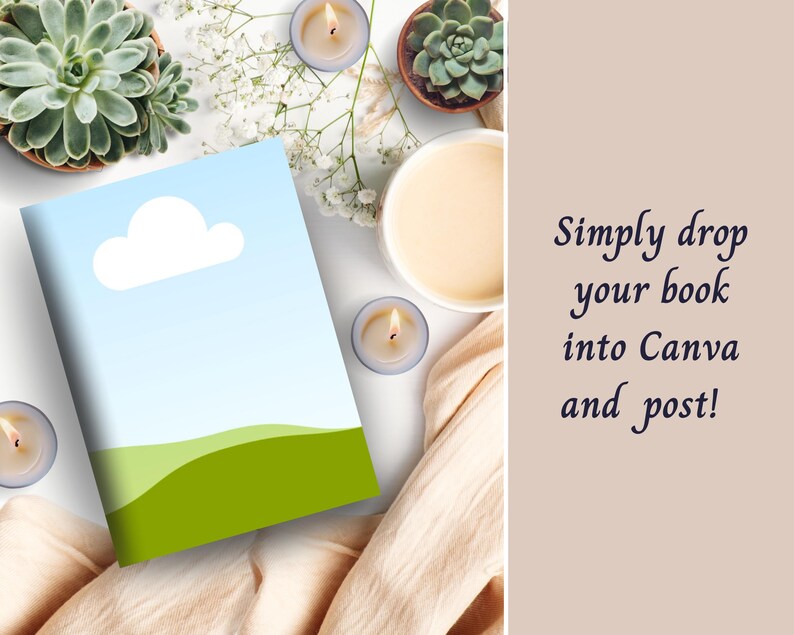 Cozy Neutral Bookstagram Book Mockup, Hard Cover Book Review Flatlay ...