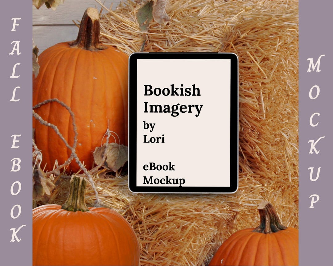 Fall Book Mockup, Author Social Media Post Bookstagram Template, Autumn ...