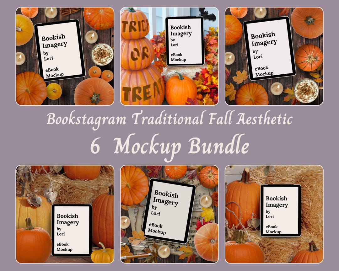 Fall Aesthetic Bookstagram Flatlay Bundle, Author Social Media Post ...