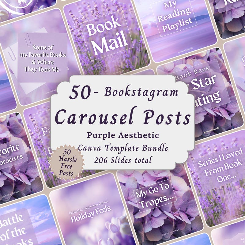 Lavender Bookstagram - Etsy