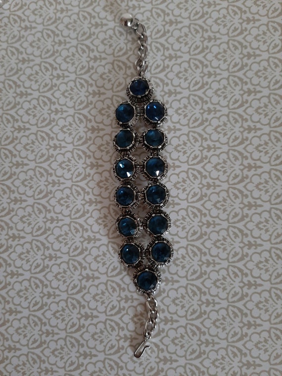 Elizabeth Reimer, Arcansas Sapphire Glass Set, Neckla… - Gem