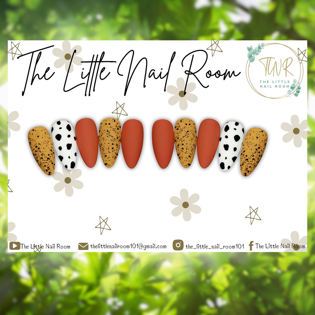 Mottled Morning ~ Press on Nails, Fall Nails, Autumn Nails, Fake Nails ...