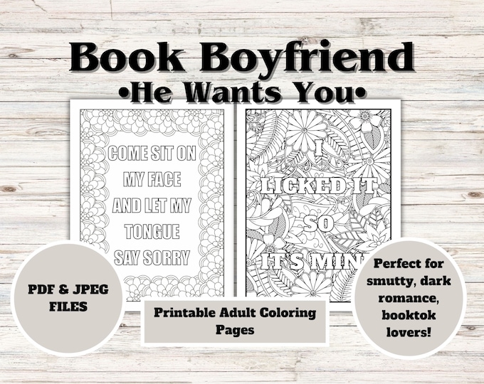 Sexy Coloring Pages for Adults, 50 Naughty, Printable Sheets of Hot ...