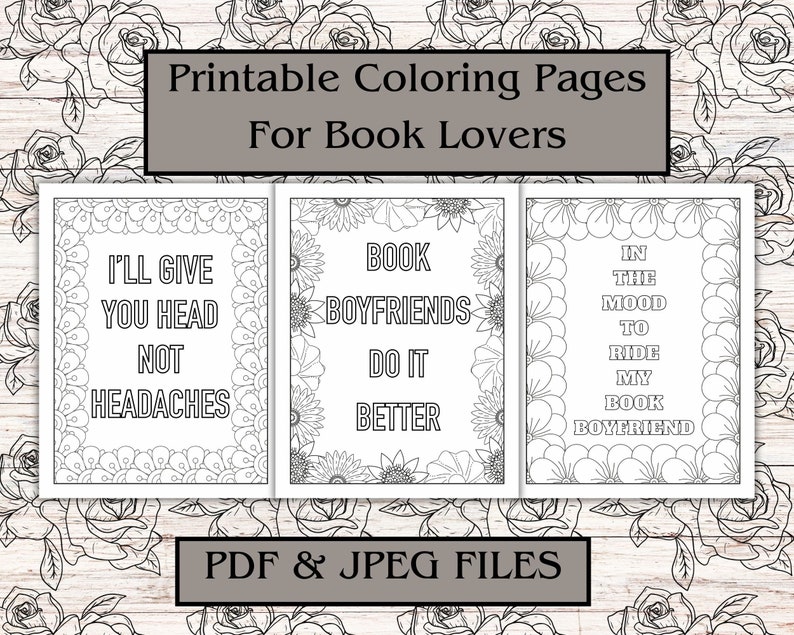 Morally Grey, Dark Romance, Coloring Sheets for Adults, Reading, Smut ...