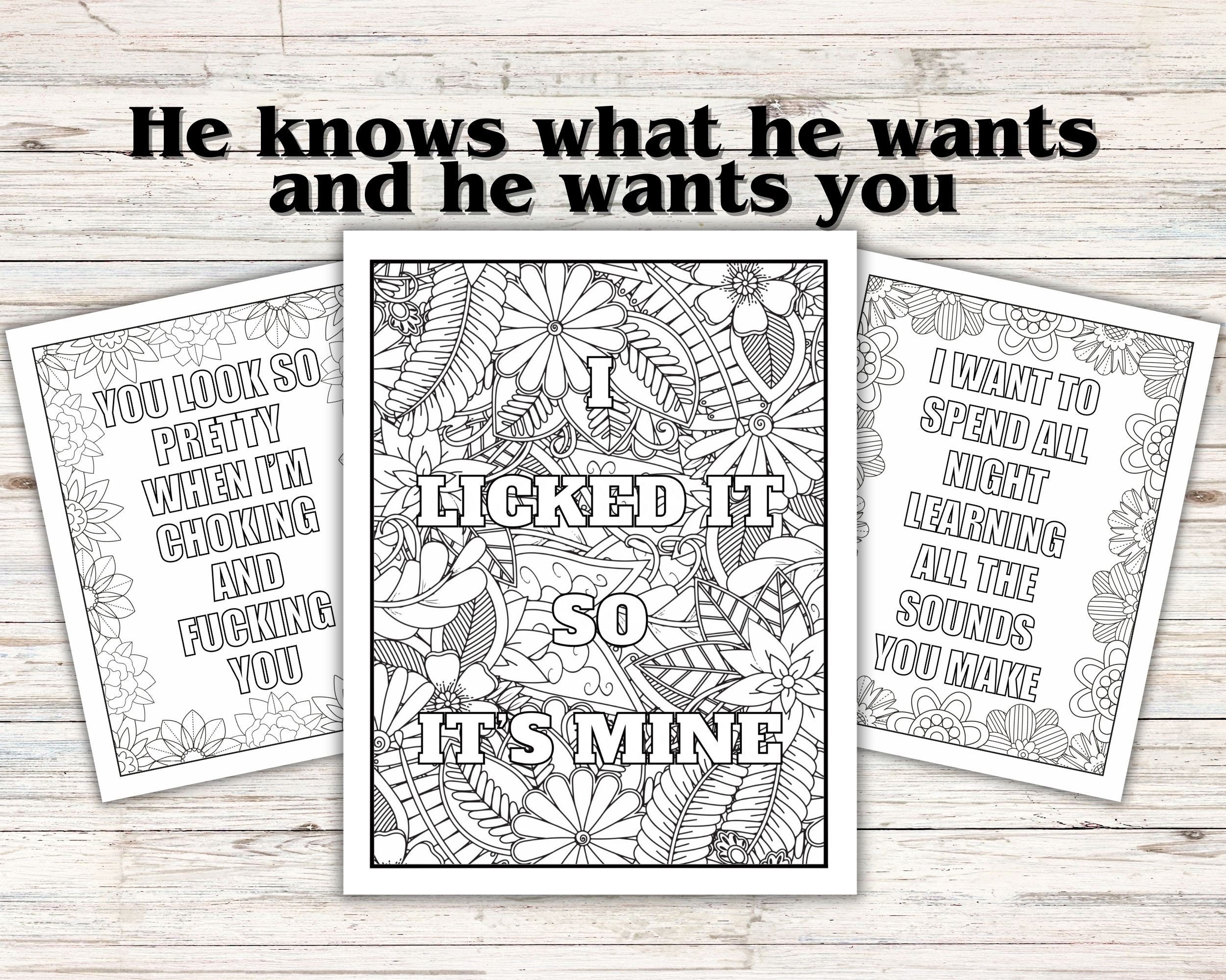 30 Spicy Coloring Pages, Book Boyfriend, Adult Colouring Sheets ...