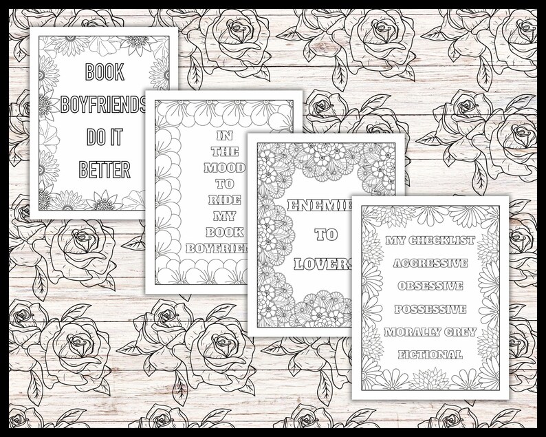 Morally Grey, Dark Romance, Coloring Sheets for Adults, Reading, Smut ...