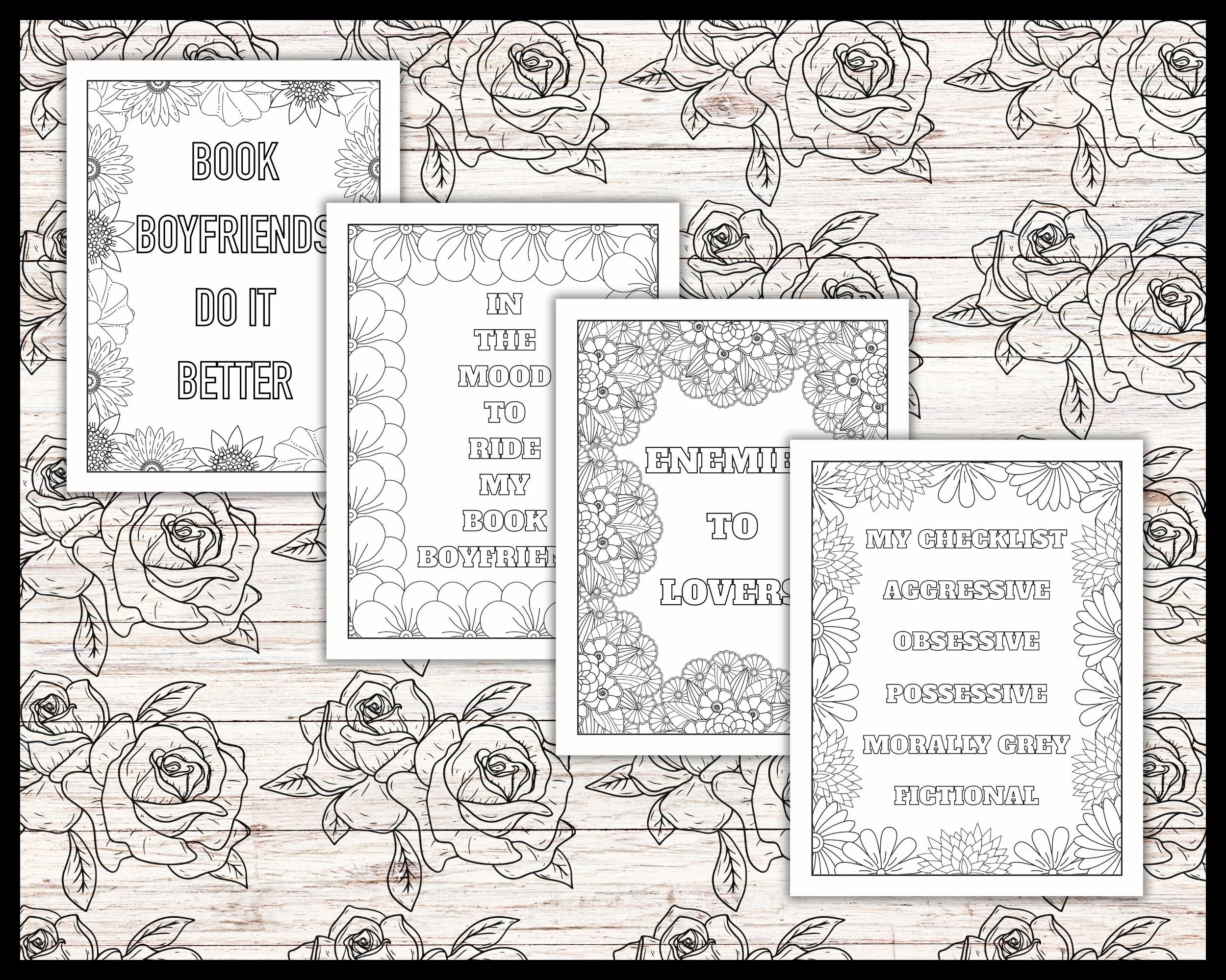 Morally Grey, Dark Romance, Coloring Sheets for Adults, Reading, Smut ...