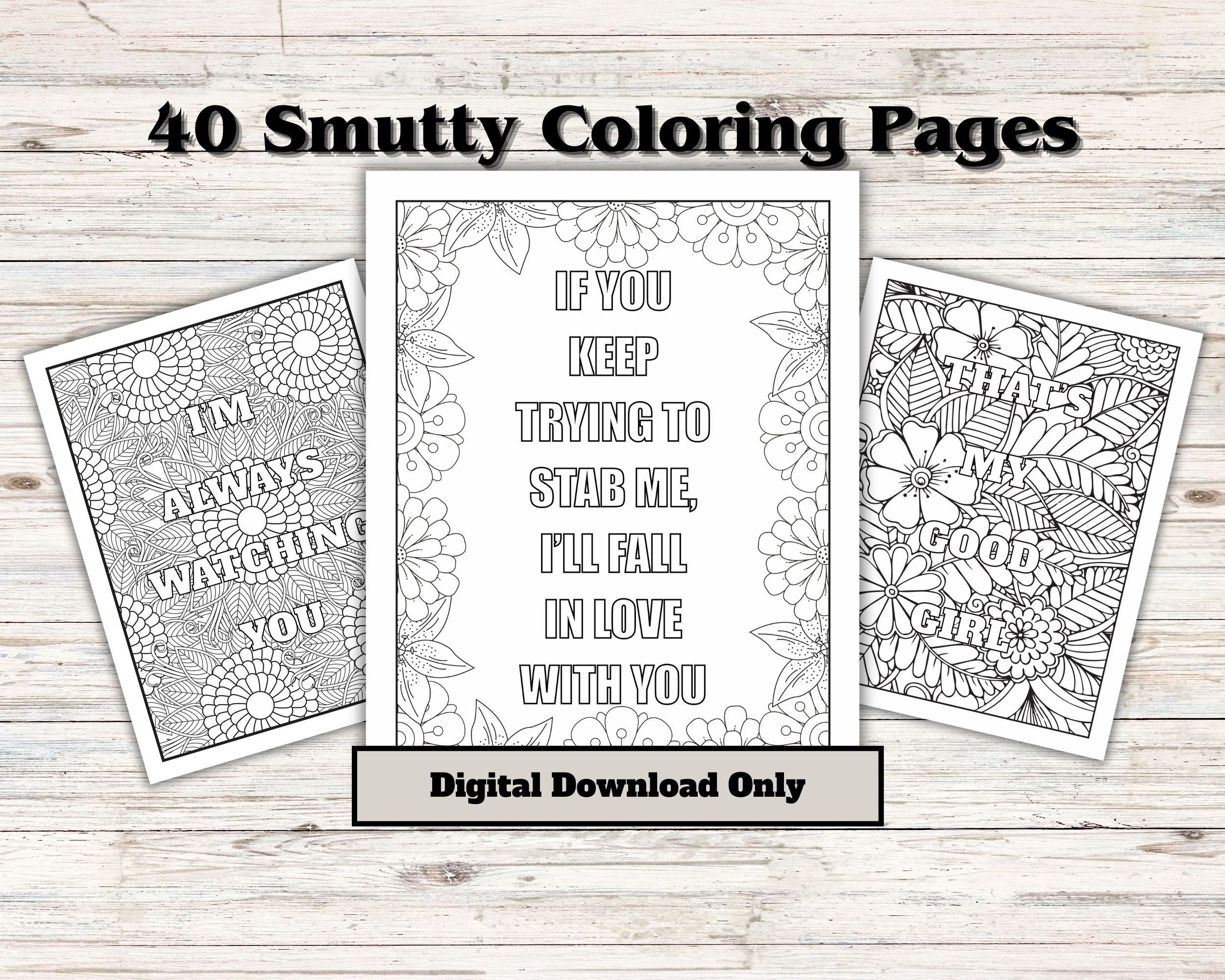 40 Spicy Coloring Pages, Book Boyfriend, Spicy Book Club, Dark Romance ...
