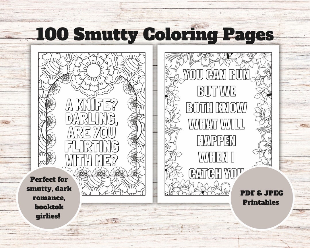 100 Smutty Coloring Sheets, Spicy Book Club, Adult Coloring Pages ...