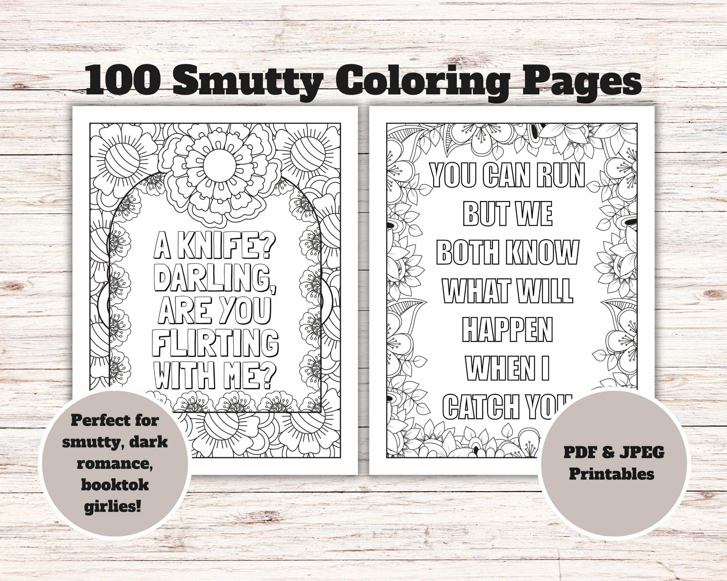 100 Smutty Coloring Sheets, Spicy Book Club, Adult Coloring Pages ...