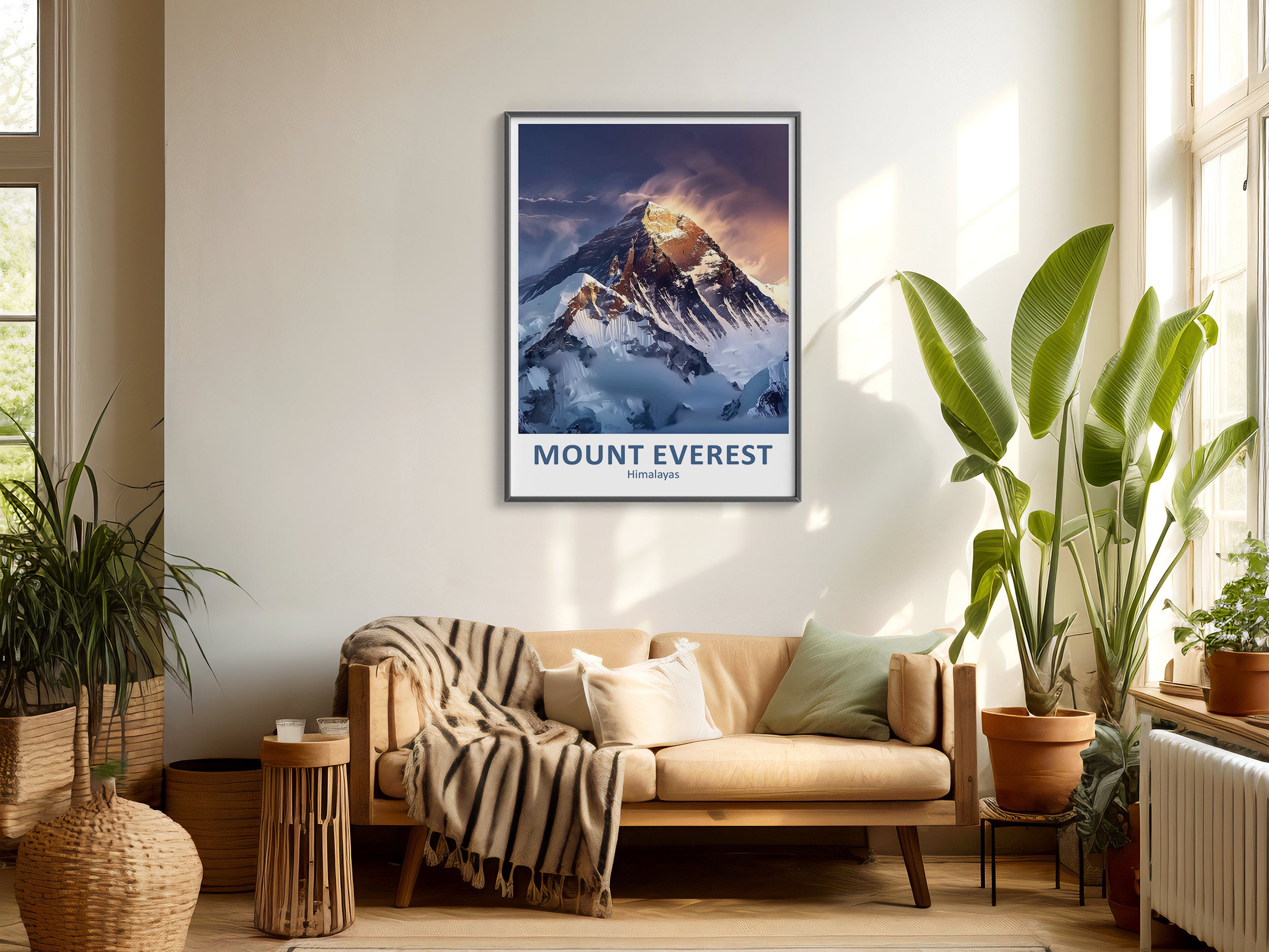 Everest Digital Download, Mount Everest Travel Poster, Everest Wall Art ...