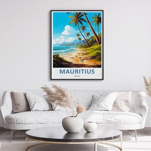 Mauritius Travel Print, Africa Island Traditional Poster, Vacation Wall ...