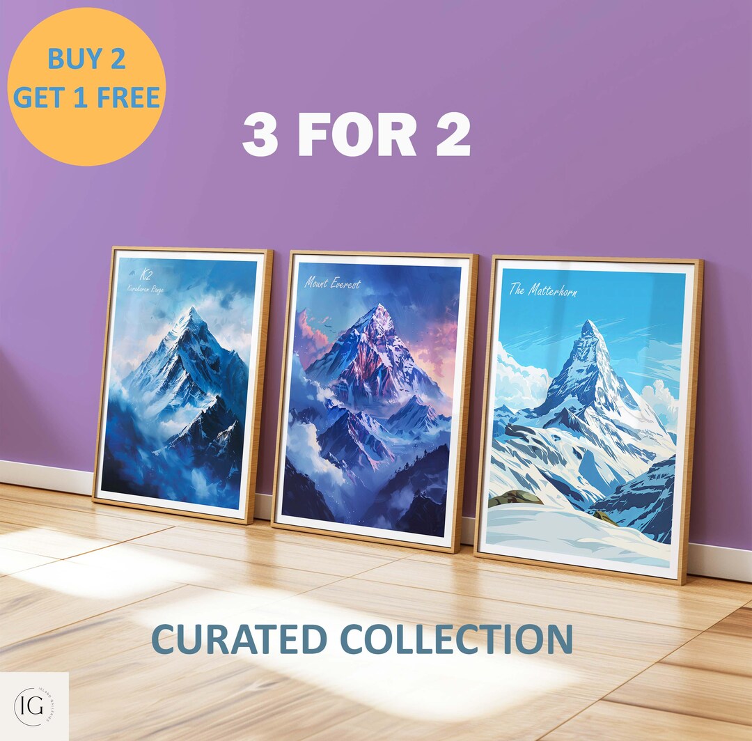 Mount Everest, K2 & Matterhorn Collection, 3 for 2, Highest Peaks ...