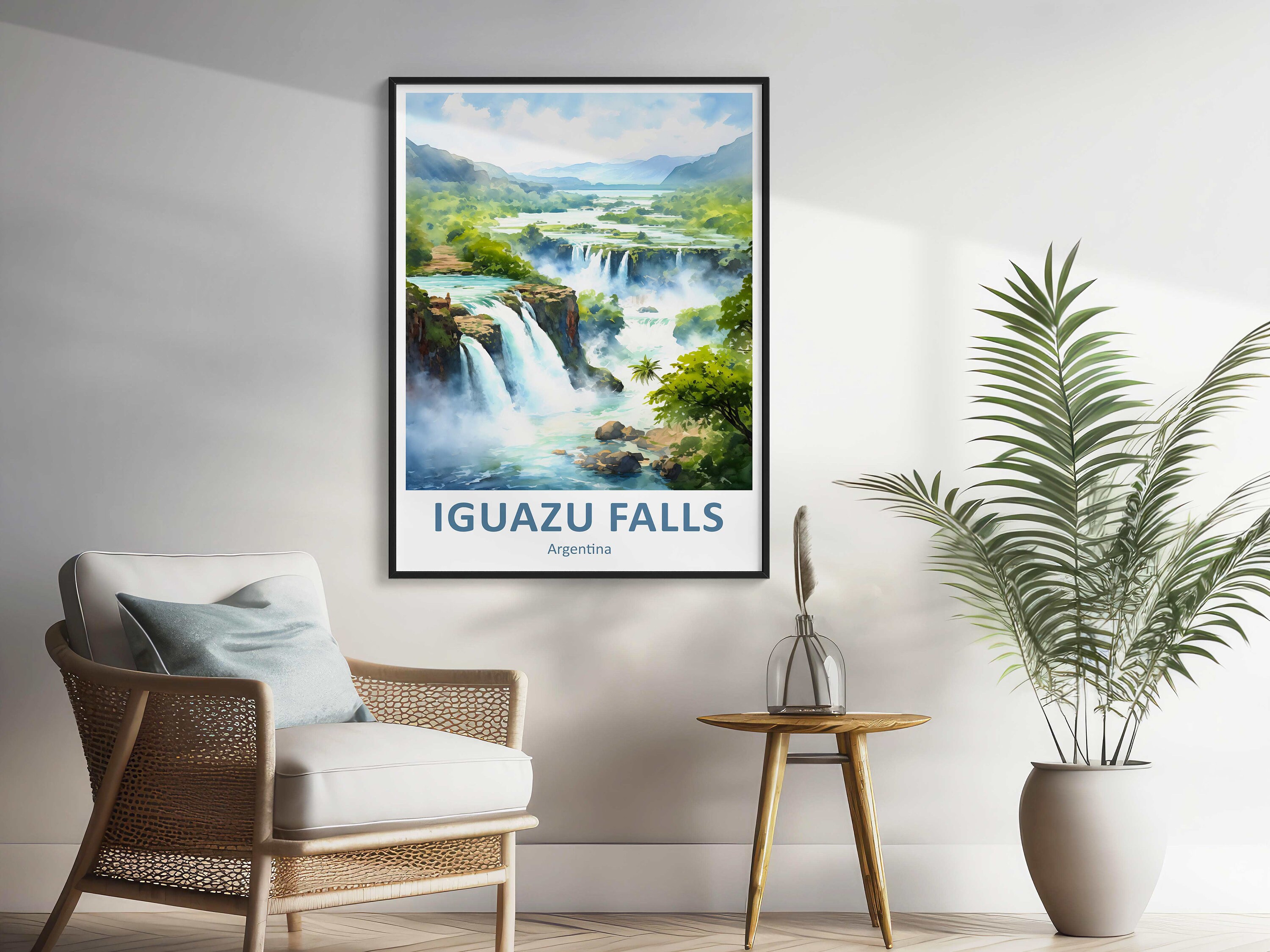 Iguazu Falls Travel Print, Iguazu Waterfalls Poster, Vacation Wall Art ...