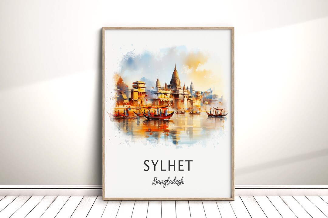 Sylhet Digital Download, Bangladesh City Travel Poster, Printable ...