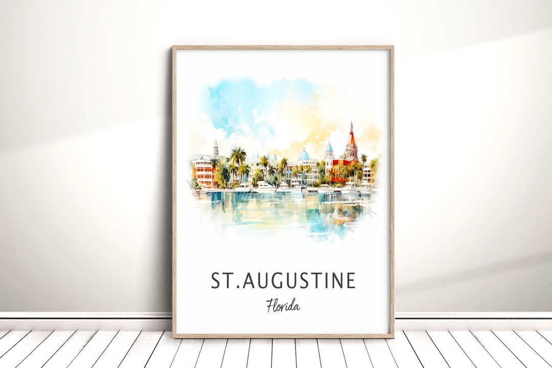 St. Augustine Digital Download, Florida USA City Travel Poster ...