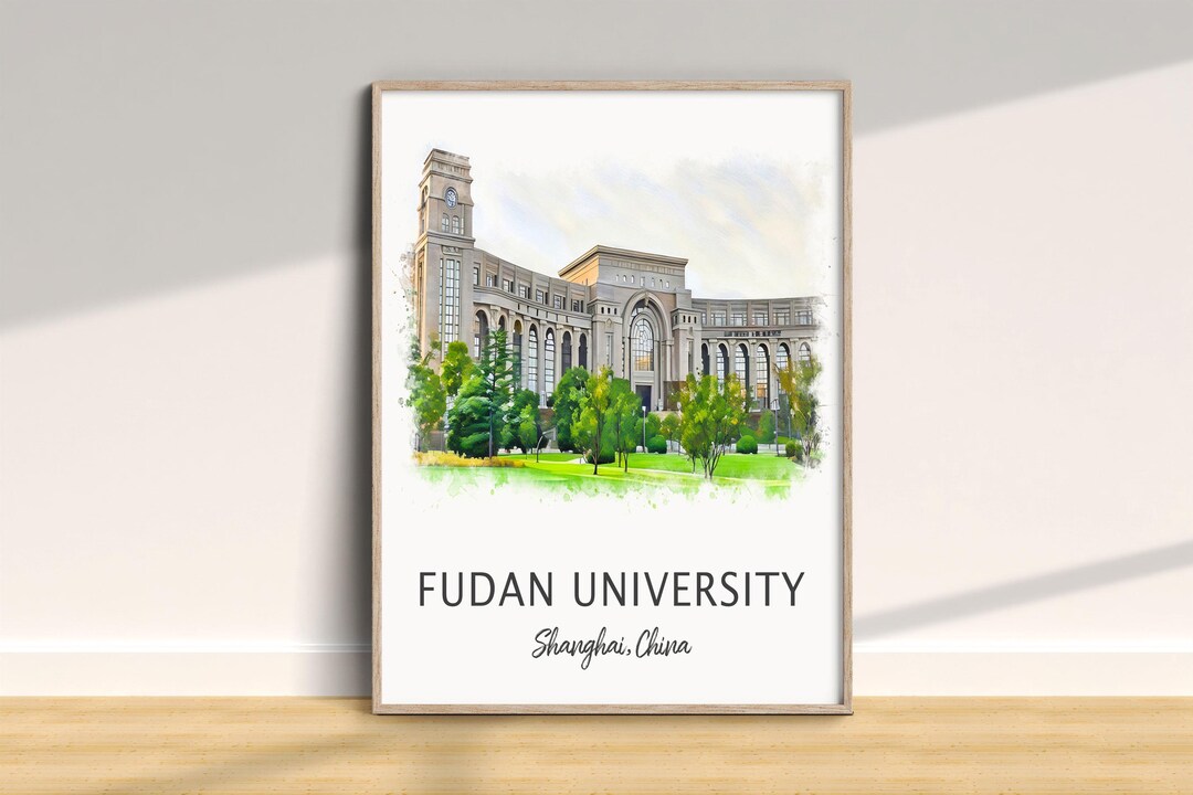 Fudan University Print, Shanghai China Traditional Poster, Graduation ...