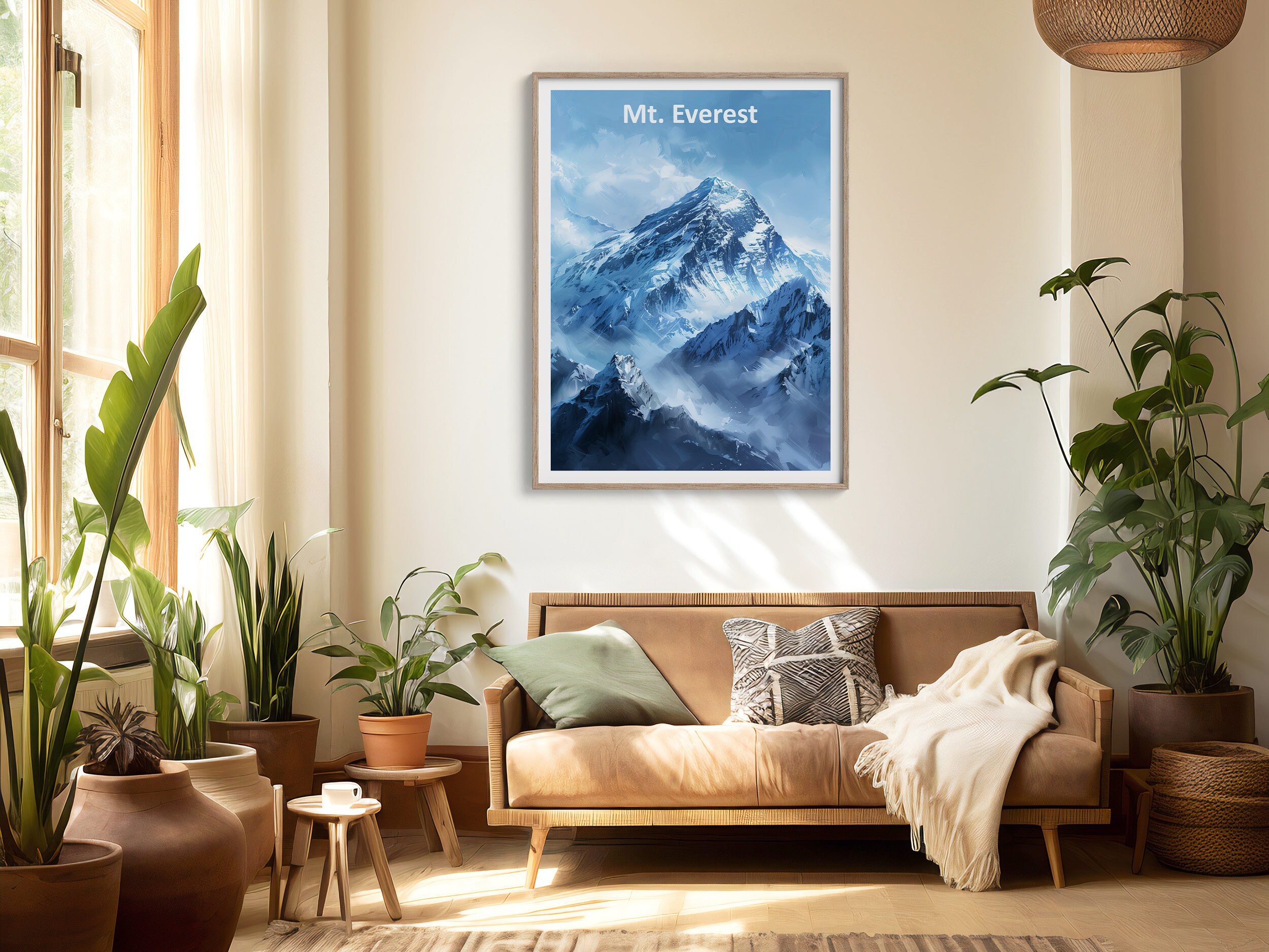Mt. Everest Printable Digital Download, Mount Everest Travel Poster ...