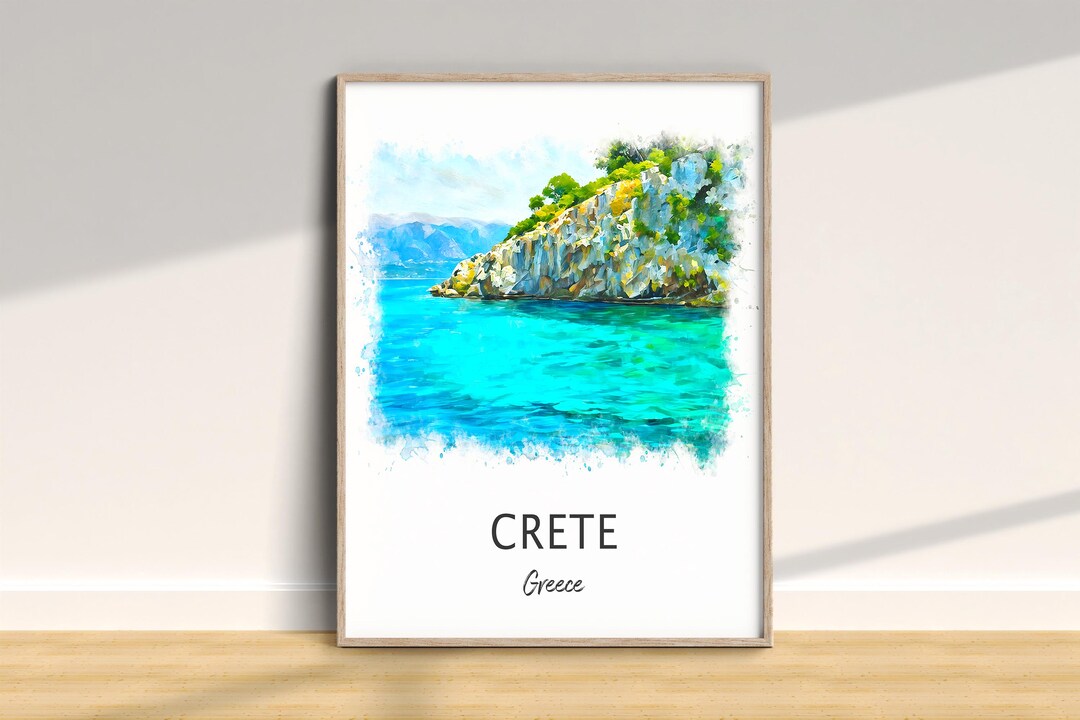 Crete Travel Print, Greek Island Traditional Poster, Vacation Wall Art ...