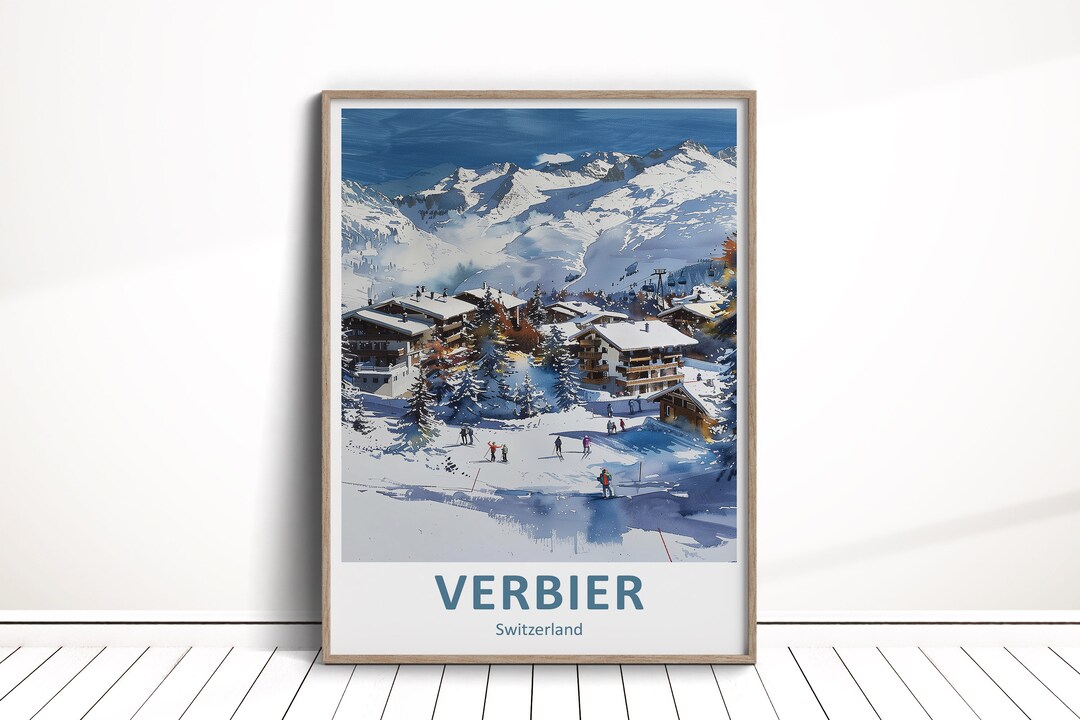 Verbier Digital Download, Verbier Travel Poster, Verbier Wall Art ...