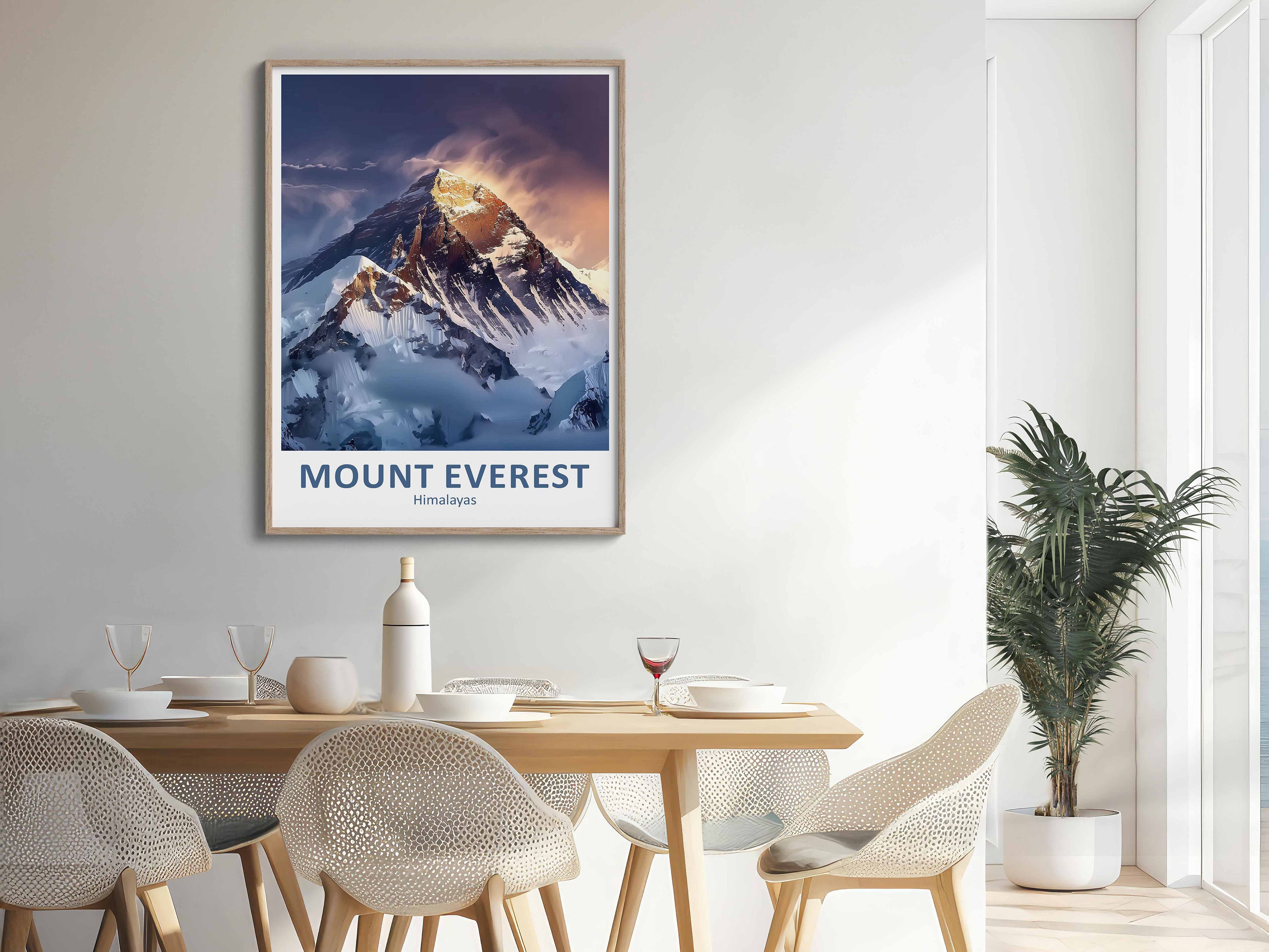 Everest Travel Poster, Mount Everest Travel Print, Everest Wall Art ...