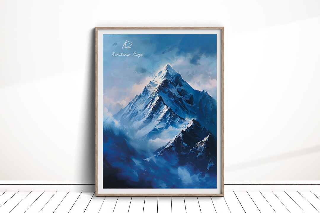 K2 Mountain Digital Download, K2 Mountain Travel Poster, K2 Wall Art ...