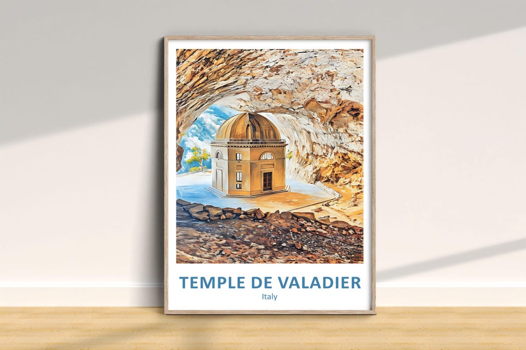Temple De Valadier Travel Print, Italy Traditional Poster, Vacation ...