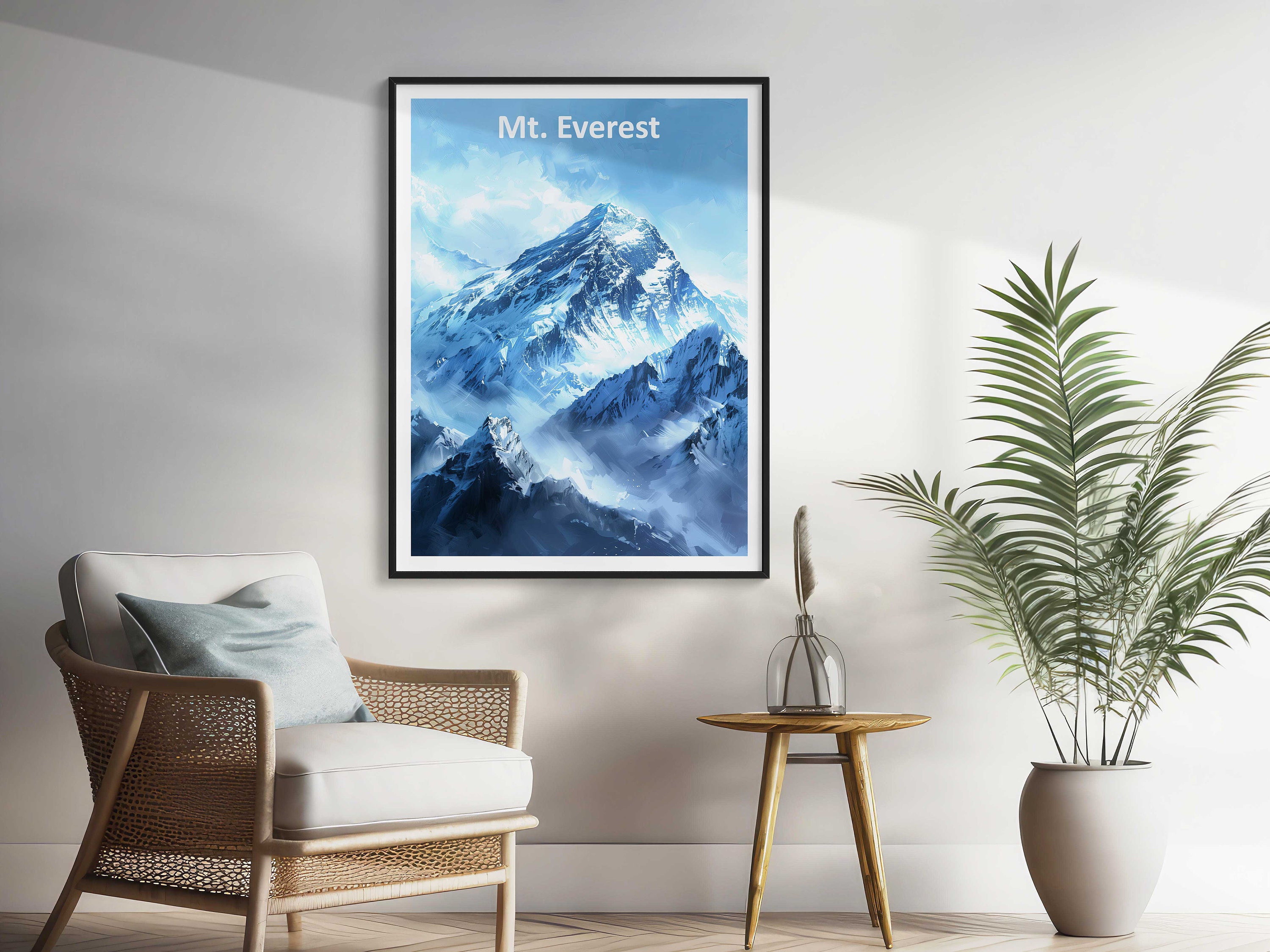 Mt. Everest Printable Digital Download, Mount Everest Travel Poster ...