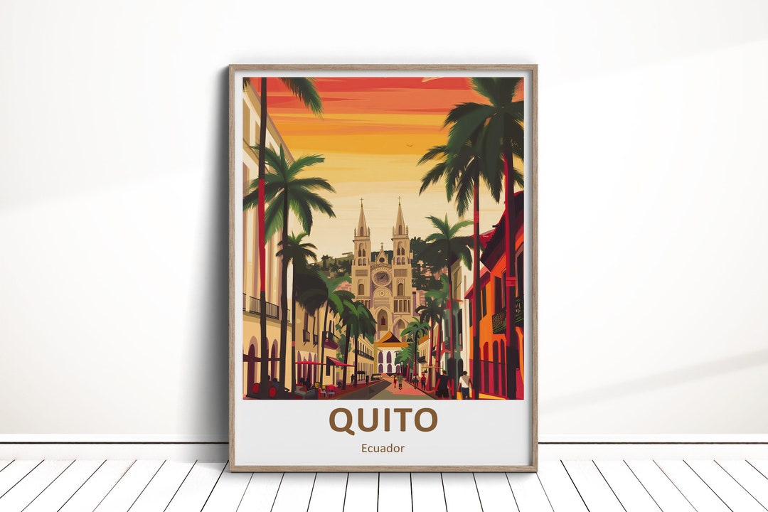 Quito Digital Download, Quito Travel Poster, Ecuador Poster, Quito ...