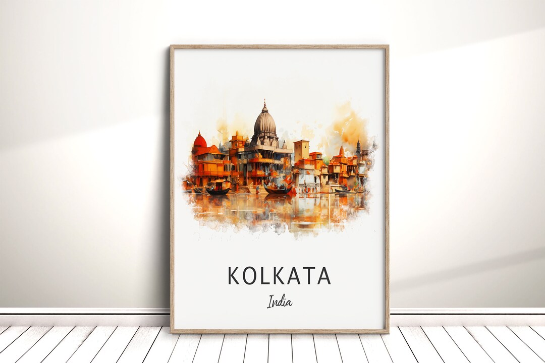Kolkata Digital Download, India City Travel Poster, Printable Vacation ...