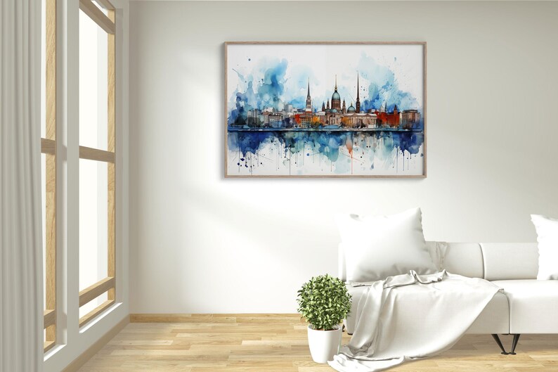Berlin, Germany City Skyline Print - Canvas or Fine Art Paper ...