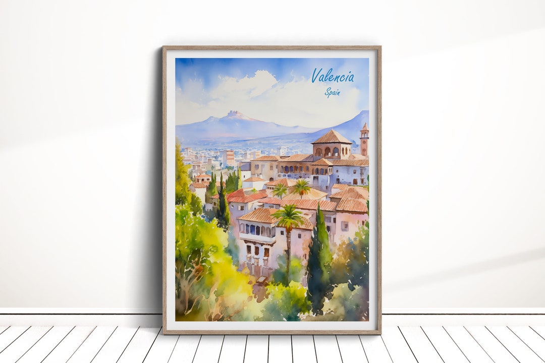 Valencia Digital Download, Valencia Travel Poster, Spain Printable ...
