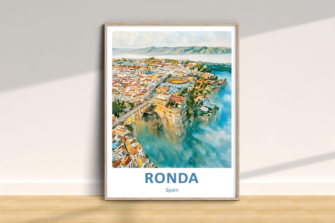 Ronda Travel Print, Spain Traditional Poster, Vacation Wall Art, Home ...