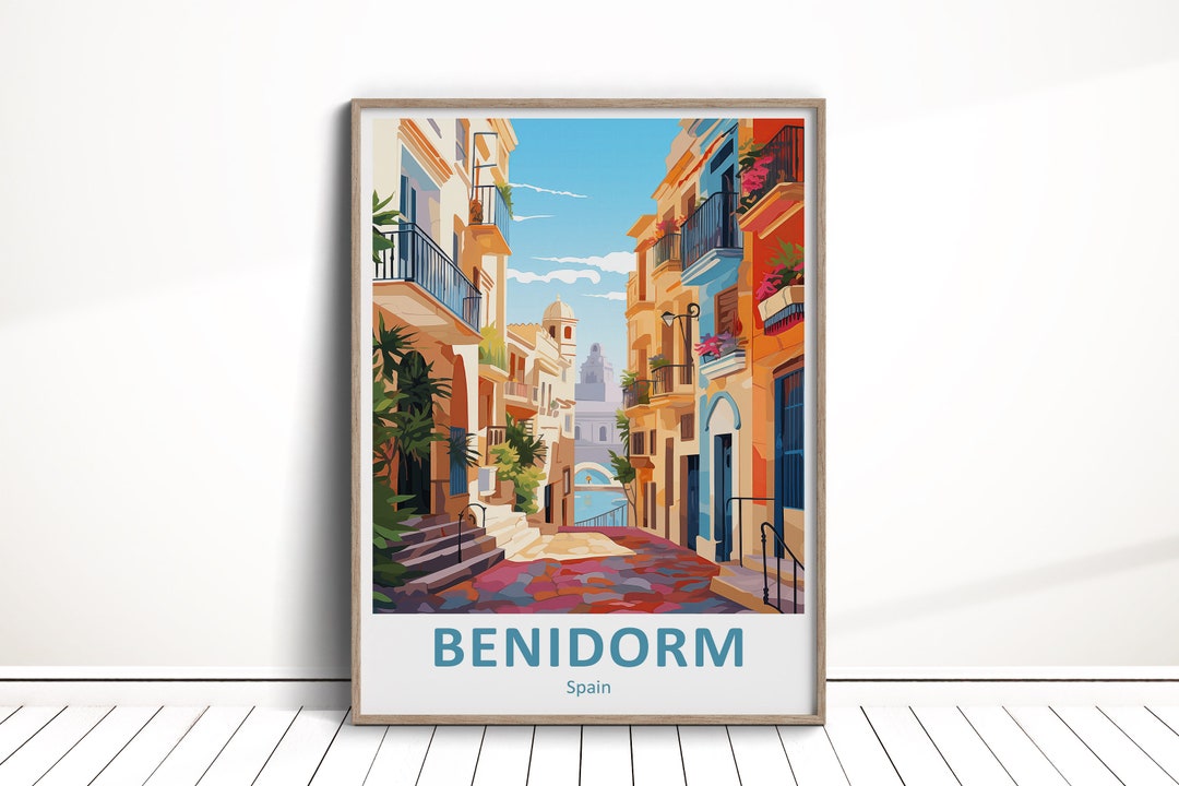 Benidorm Digital Download, Benidorm Travel Poster, Spain Printable ...