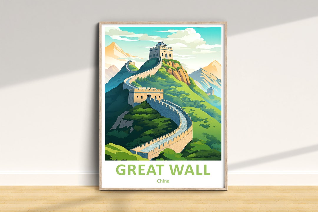 Great Wall of China Digital Download, Great Wall Travel Poster, China ...
