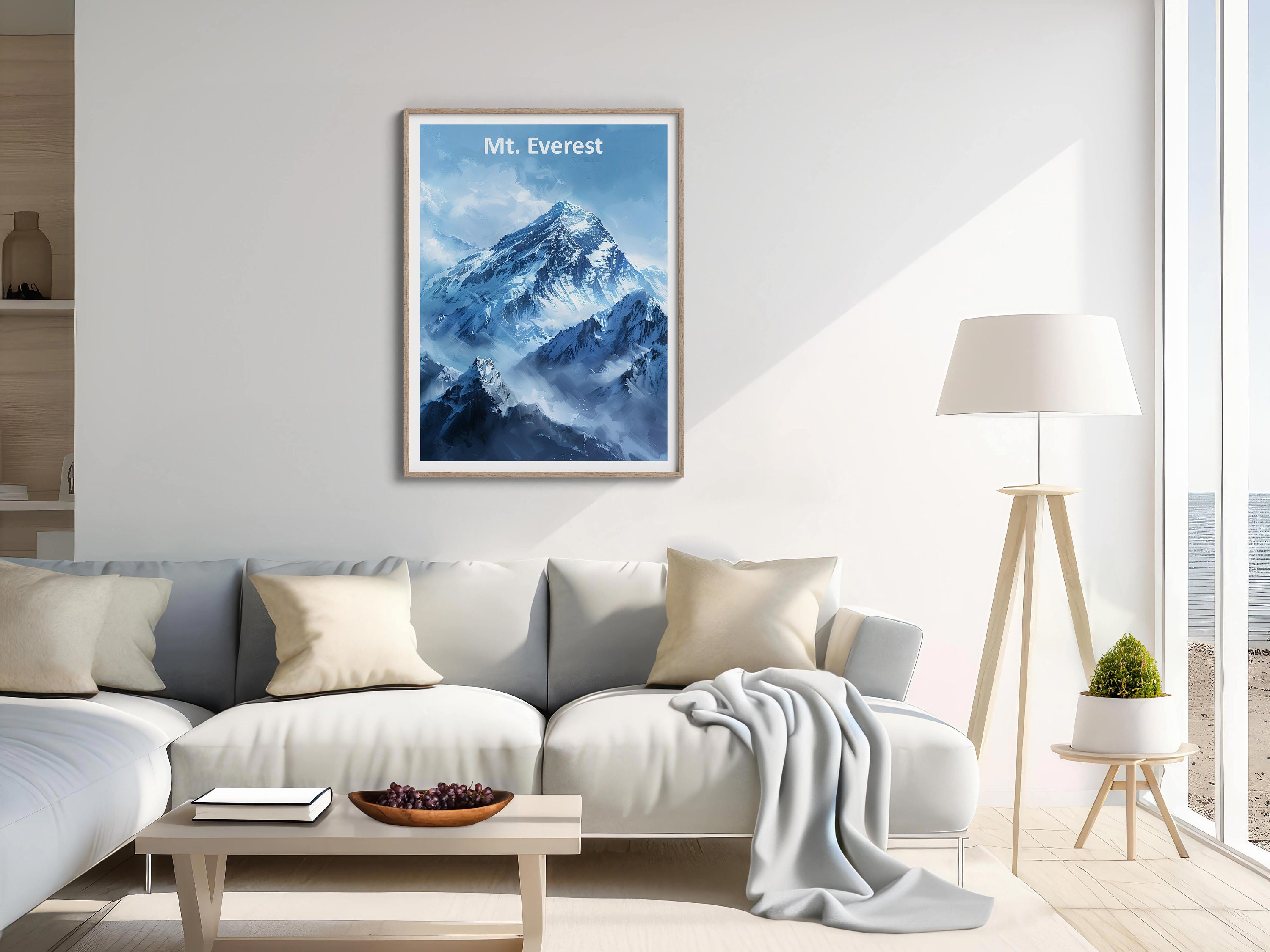 Mt. Everest Printable Digital Download, Mount Everest Travel Poster ...