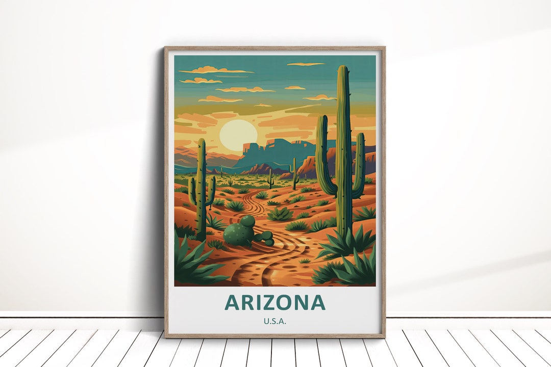 Arizona Digital Download, Arizona Travel Poster, USA Poster, Arizona ...