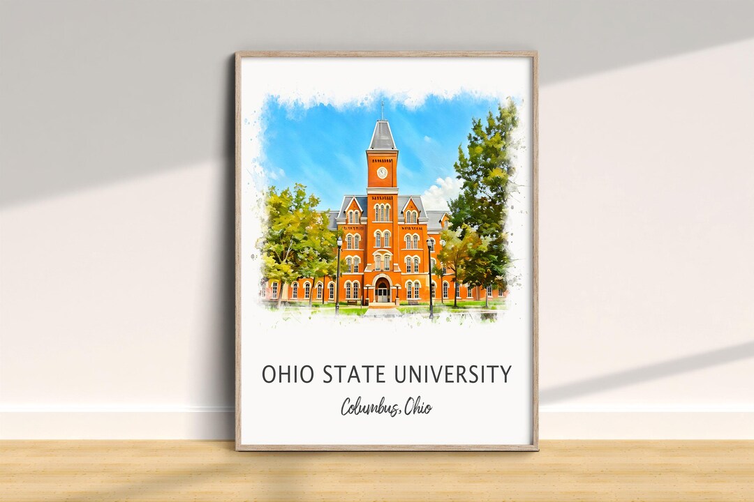 Ohio State University Print, University Poster, Graduation Wall Art ...