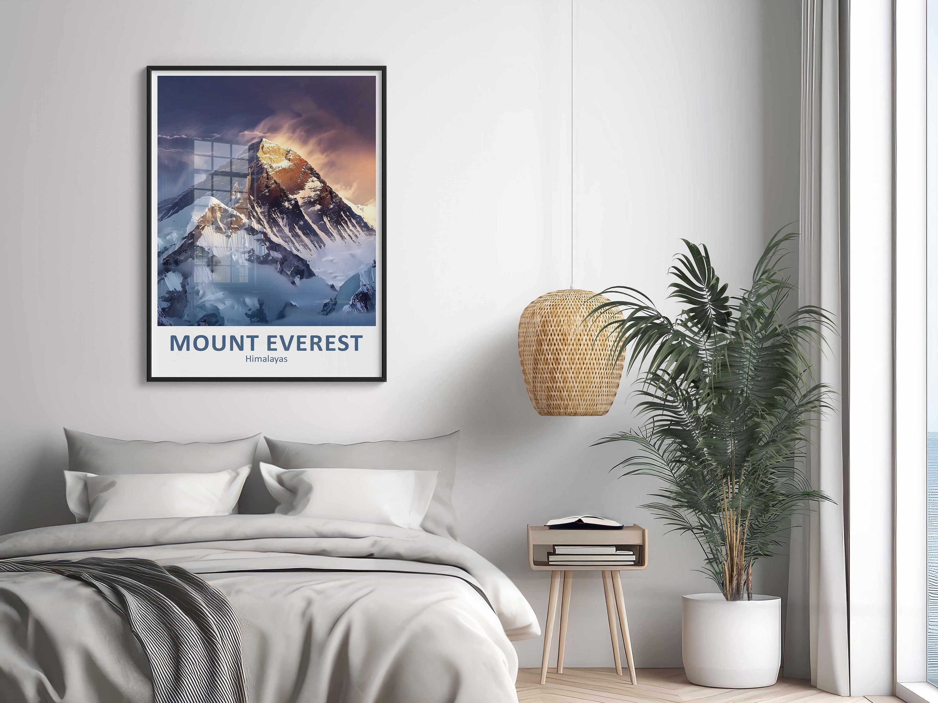Everest Digital Download, Mount Everest Travel Poster, Everest Wall Art ...